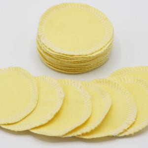Reusable Cotton Rounds, 20 Butter Yellow Toner Pads - Etsy