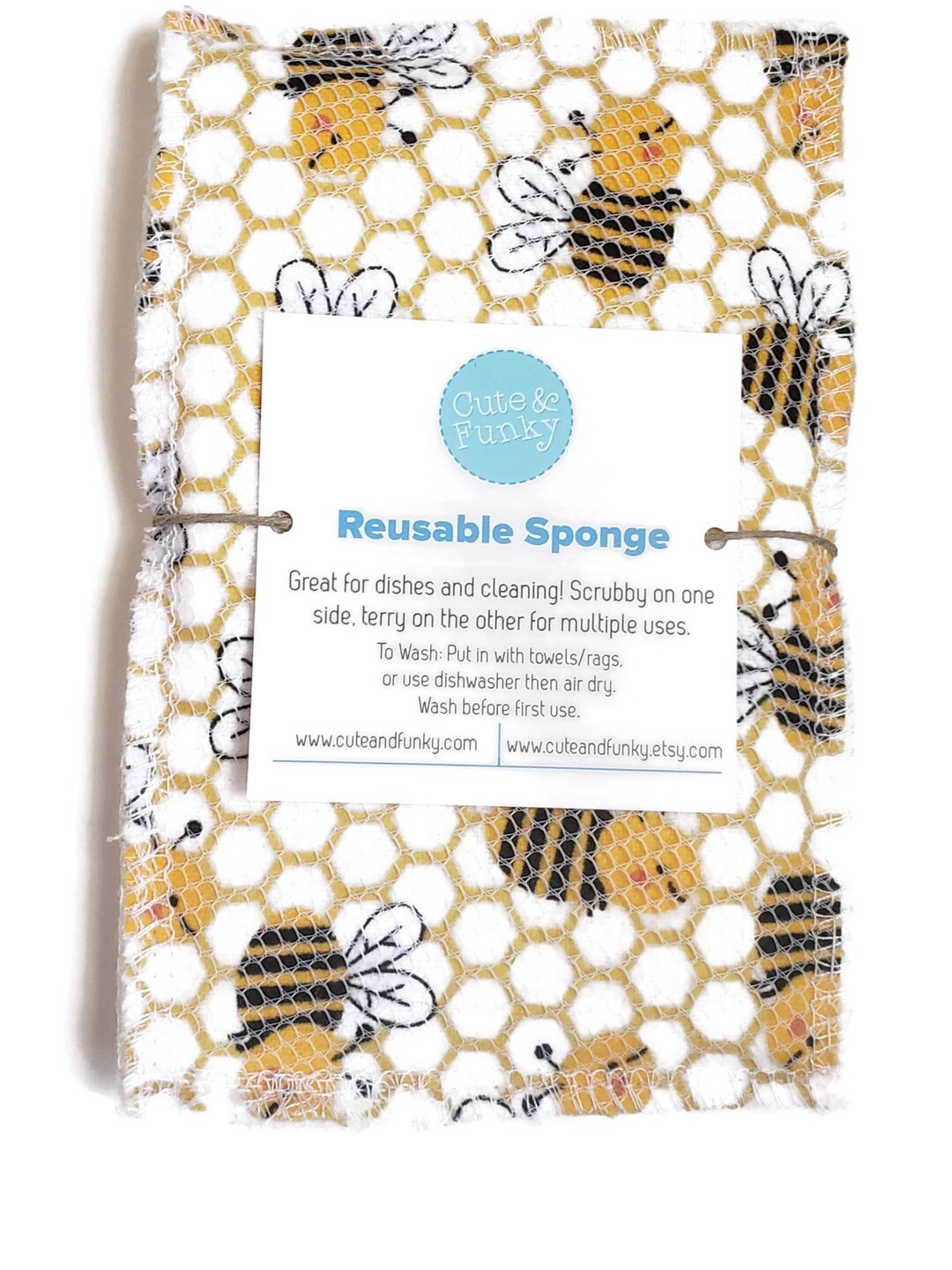 Reusable Eco Sponge Zero Waste Kitchen Washable Cloth Sponge - Etsy
