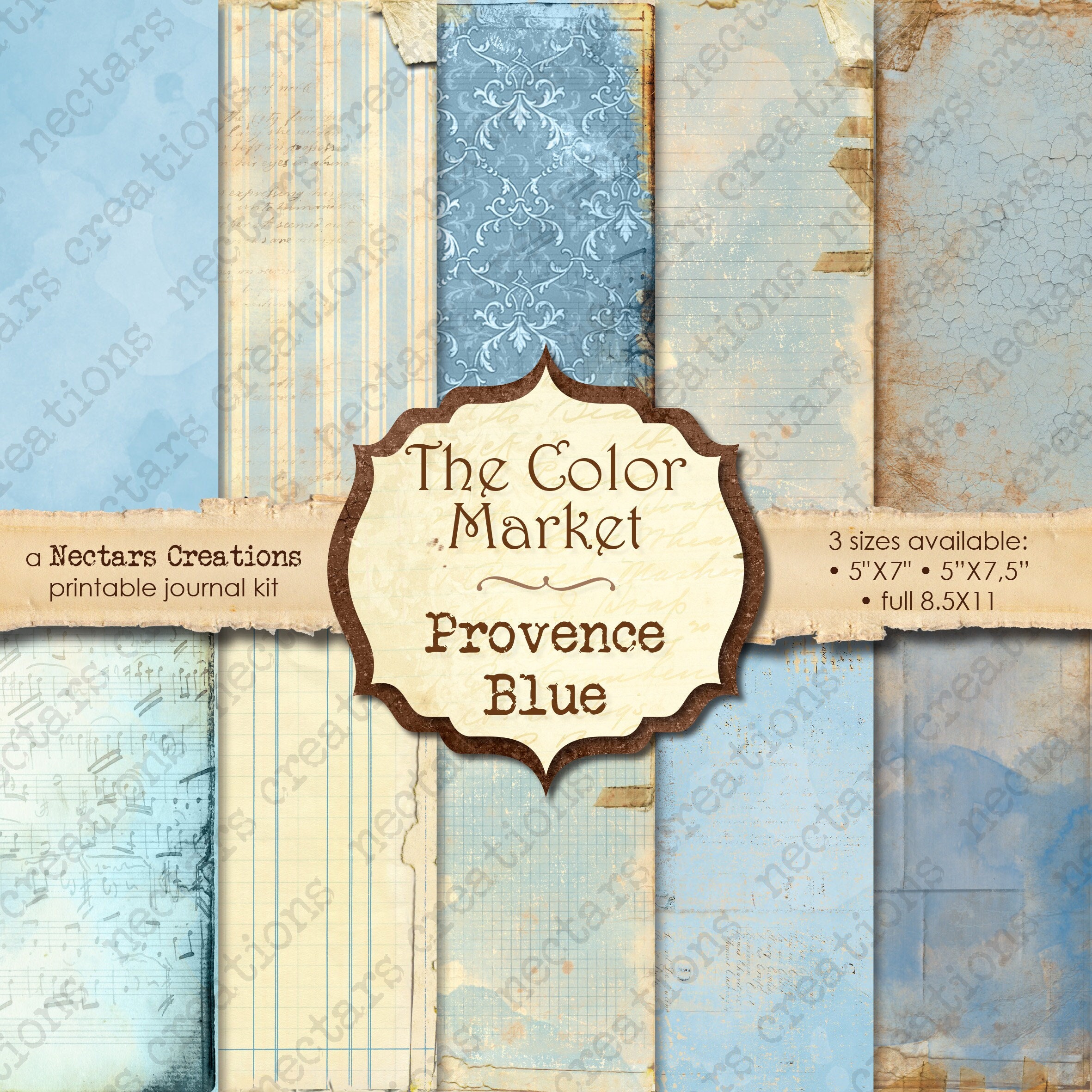 Blue Vintage Scrapbook Backgrounds