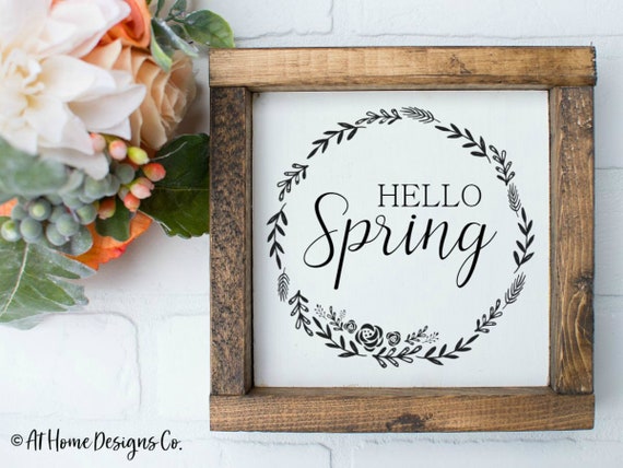 Hello Spring SVG / Spring Pillow SVG / Spring Files / Spring | Etsy