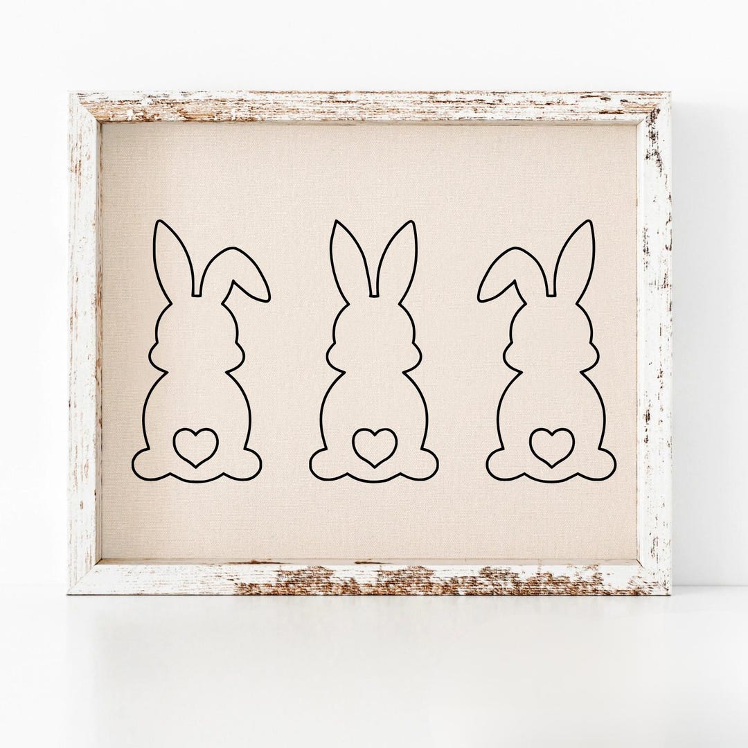 Three Bunnies SVG PNG PDF, Easter Svg, Spring Svg, Easter Svg, Bunnies ...