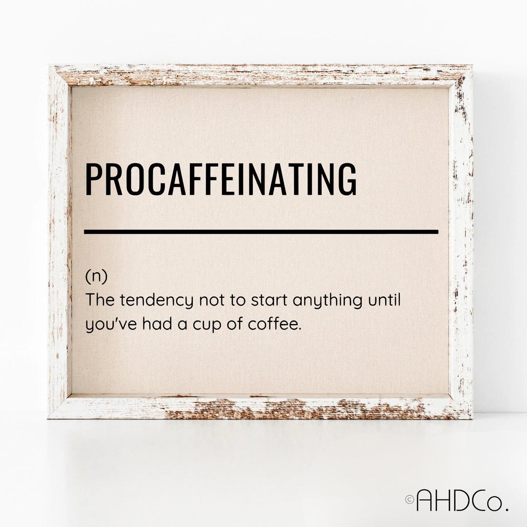Procaffeinating SVG and PNG / Funny Coffee Svg / Procaffeinating Svg ...