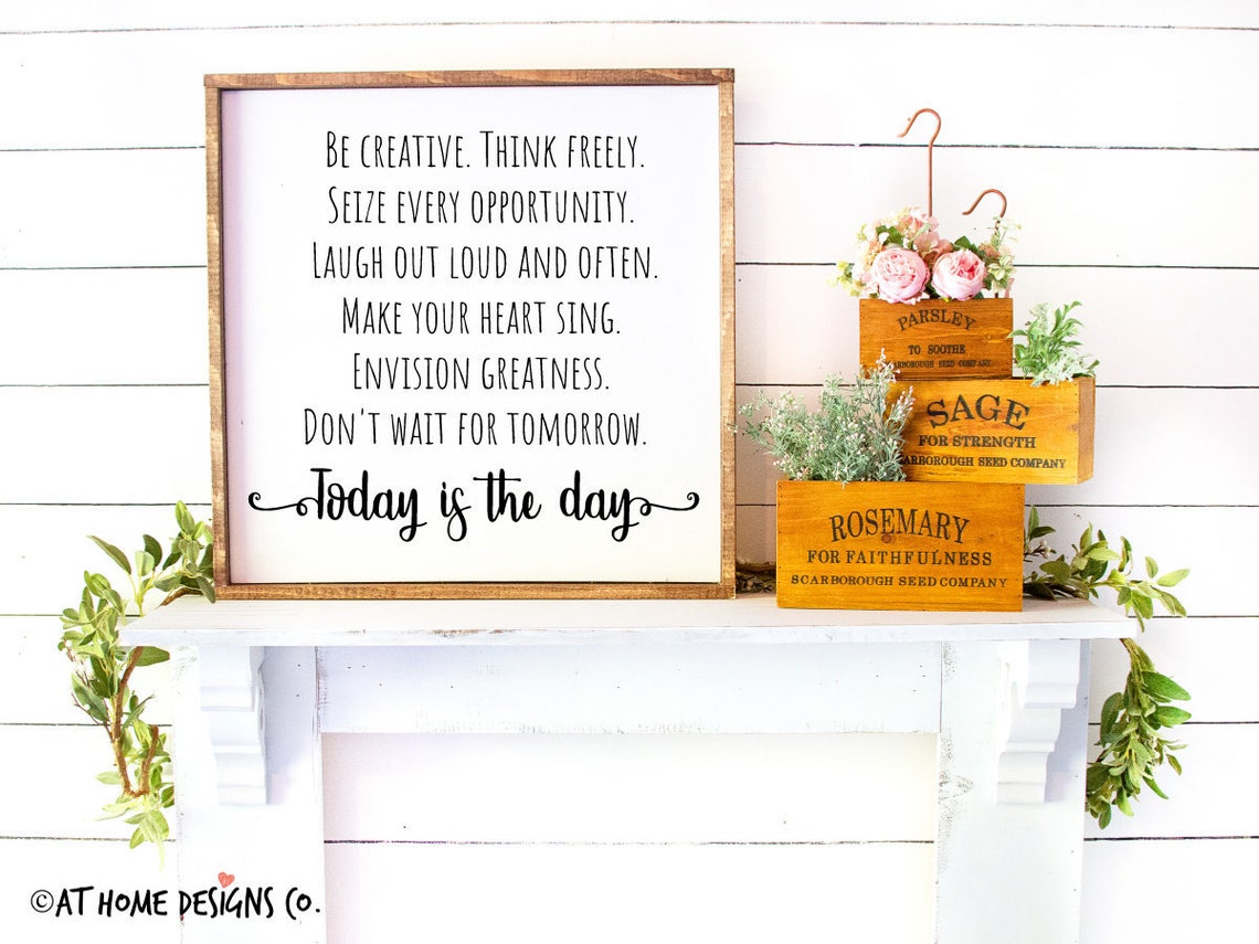 Today is the Day SVG / Seize the Day SVG / Inspirational SVG / - Etsy
