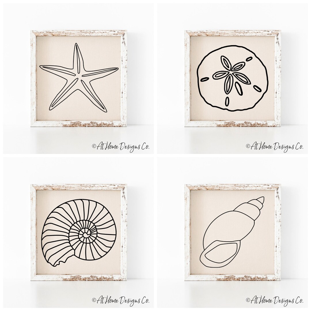 Coastal Bundle Svgs / Outline Coastal Bundle Svgs / Beach Bundle / Sea ...