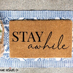 Stay Awhile SVG / Welcome Svg / Entryway SVG / Front Porch Svg - Etsy