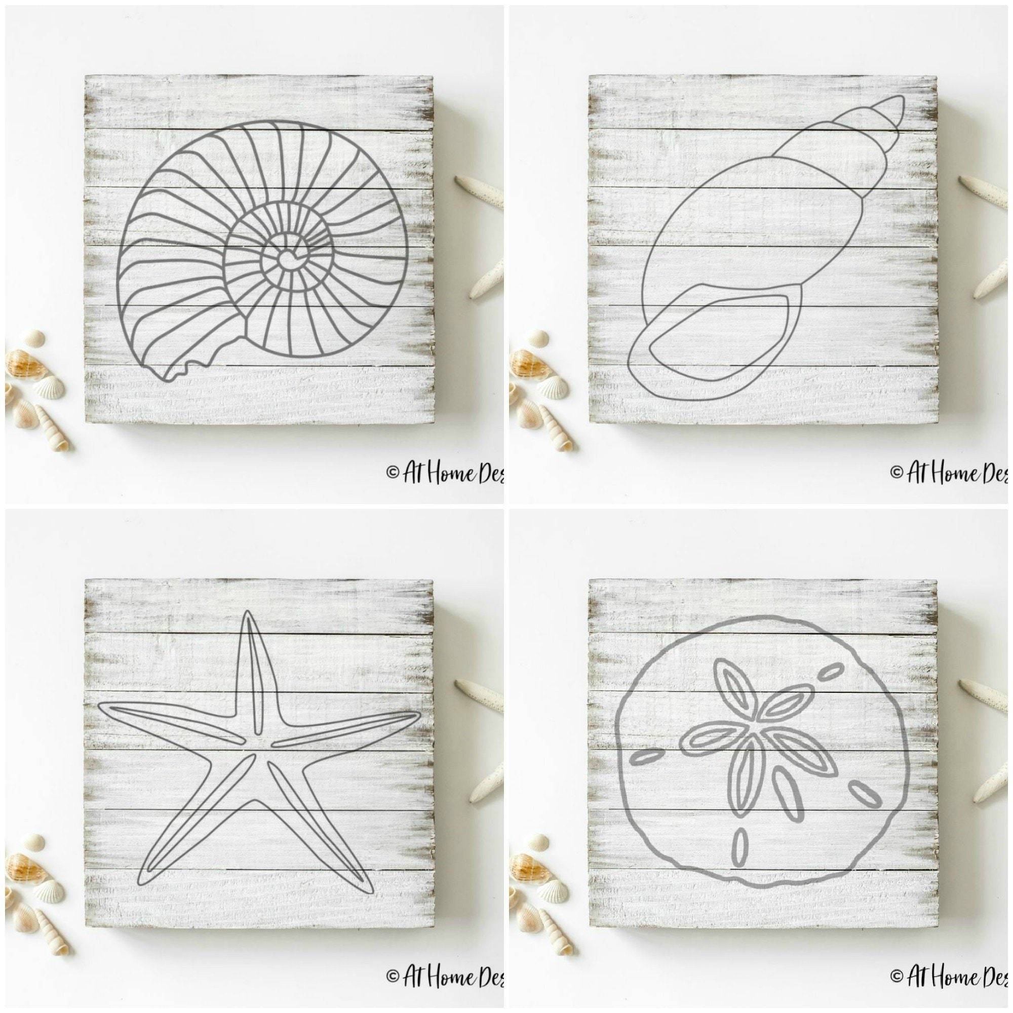 Coastal Bundle SVGs / Outline Coastal Bundle SVGs / Beach | Etsy