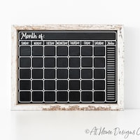 Chalkboard Calendar - Etsy