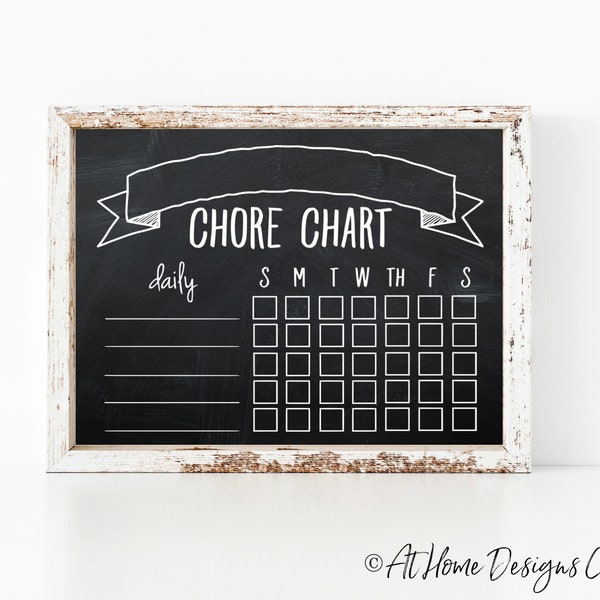 Chore Chart Chalkboard - Etsy