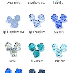 Crystal Bead Dangles 2 Color Mix - Preciosa 6mm Bicone Bead Charm ...