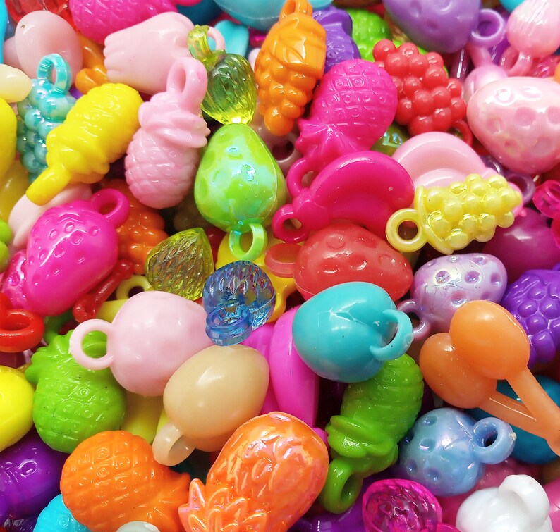 Fruit Charms Mix Kawaii Charm Bracelet Charms Cute Fruit - Etsy