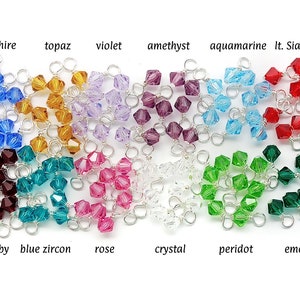 Tiny Crystal Dangles, 4mm Bead Charms for Jewelry Making, Small ...