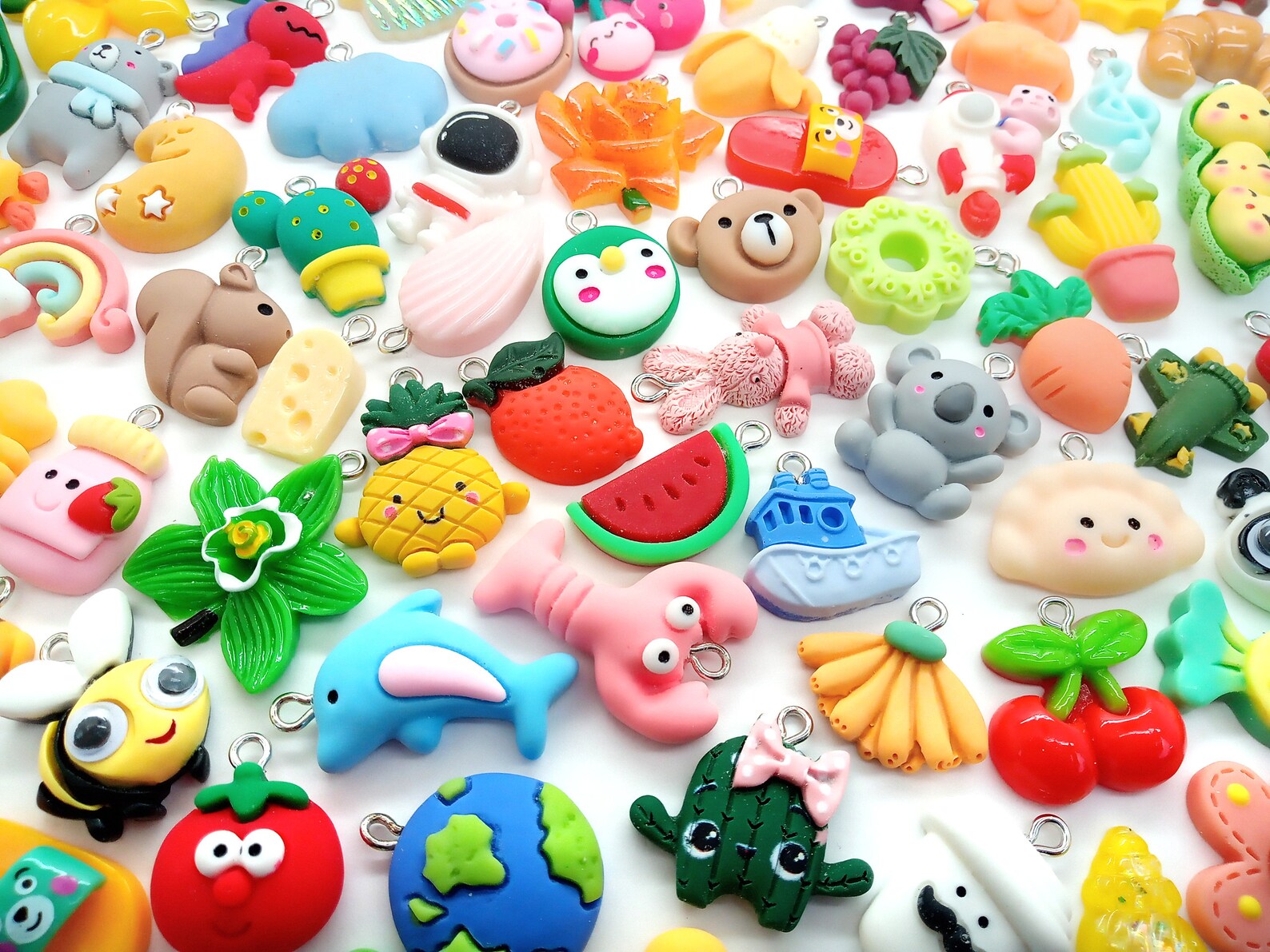 Cute Charm Mix 25 or 50 Pc Variety of Animal Food Kawaii - Etsy
