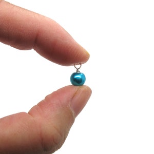 Small Bracelet Charms - 6mm Glass Pearl Bead Dangles DIY Charm ...