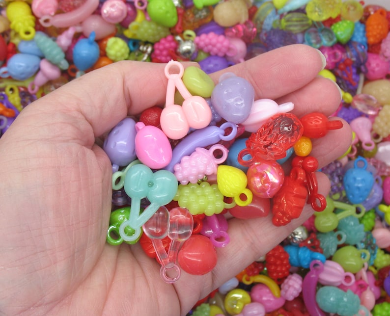 Fruit Charms Mix Kawaii Charm Bracelet Charms Cute Fruit | Etsy