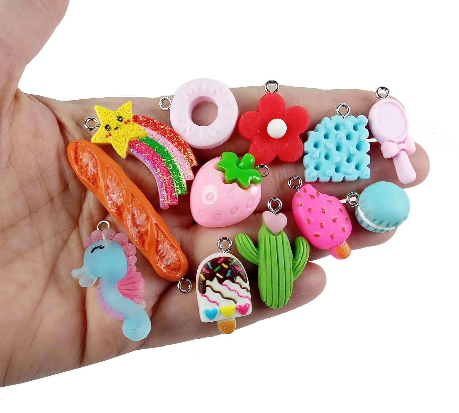 Cute Charm Mix 25 or 50 Pc Variety of Animal Food Kawaii - Etsy