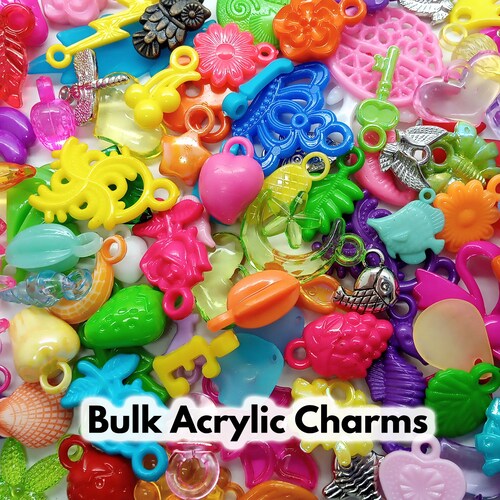BULK 30 Mixed Colours Acrylic Plastic Key Pendants - Etsy