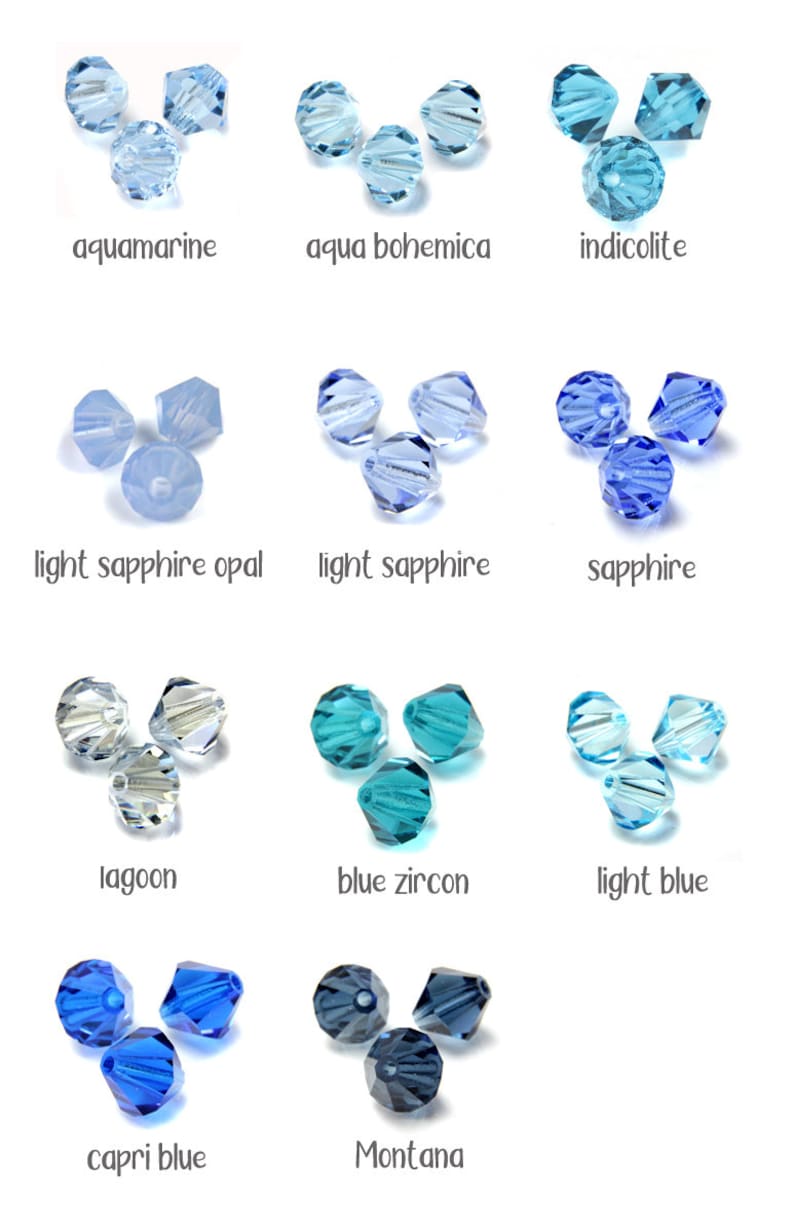 Dangle Charms for Jewelry - 6mm Crystal Bead Dangles - Preciosa Bicone ...