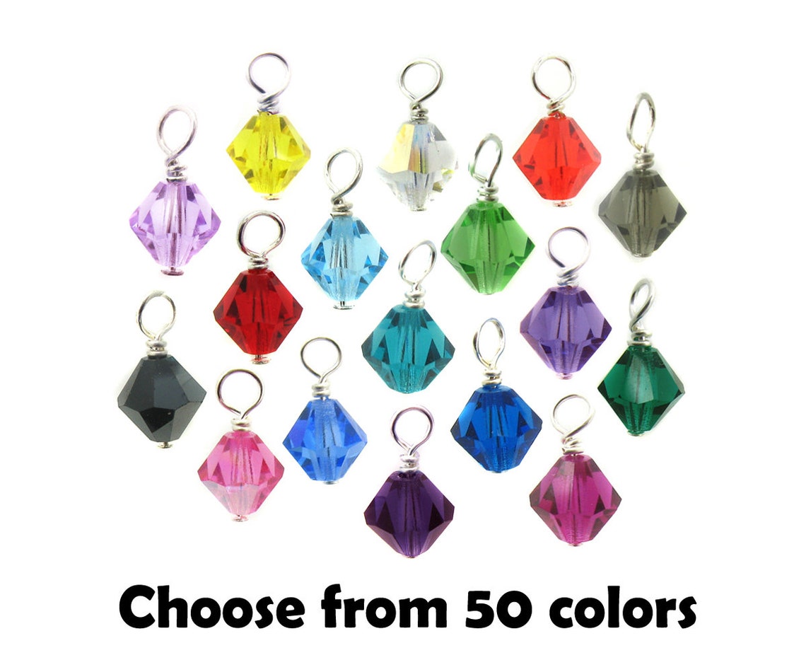 Dangle Charms for Jewelry 6mm Crystal Bead Dangles | Etsy