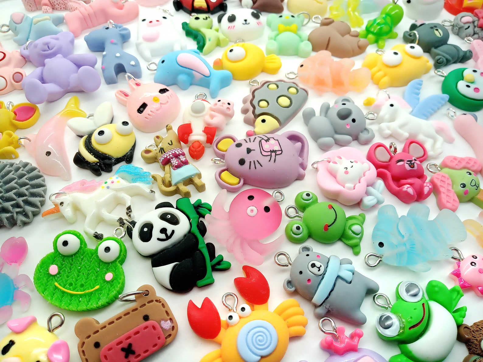 Cute Animal Charms Kawaii Mix of Colorful Resin Cabochon - Etsy