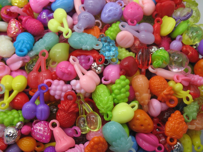 Fruit Charms Mix Kawaii Charm Bracelet Charms Cute Fruit | Etsy