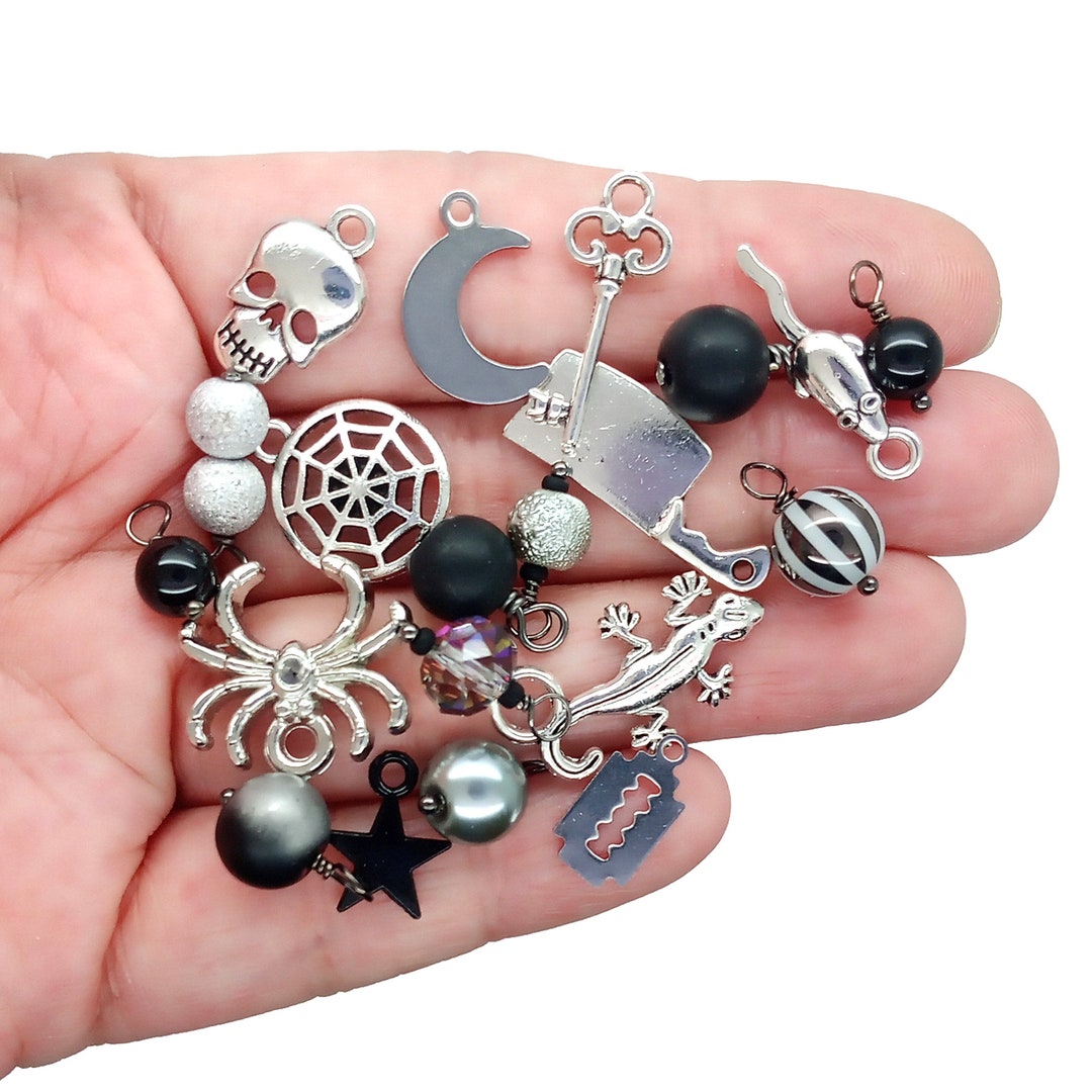 Goth Theme Charm Mix, 20 Pcs Halloween Bead Dangles - Etsy