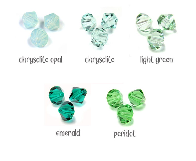 Dangle Charms for Jewelry - 6mm Crystal Bead Dangles - Preciosa Bicone ...