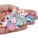 Kawaii Charm Mix in Pink & Blue, 30 Assorted Acrylic Charms and Resin ...