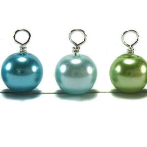 Bulk Bead Charms - Glass Pearls - 8mm Pearl Bead Dangles - DIY Charm ...