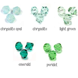Crystal Bead Dangles 2 Color Mix - Preciosa 6mm Bicone Bead Charm ...