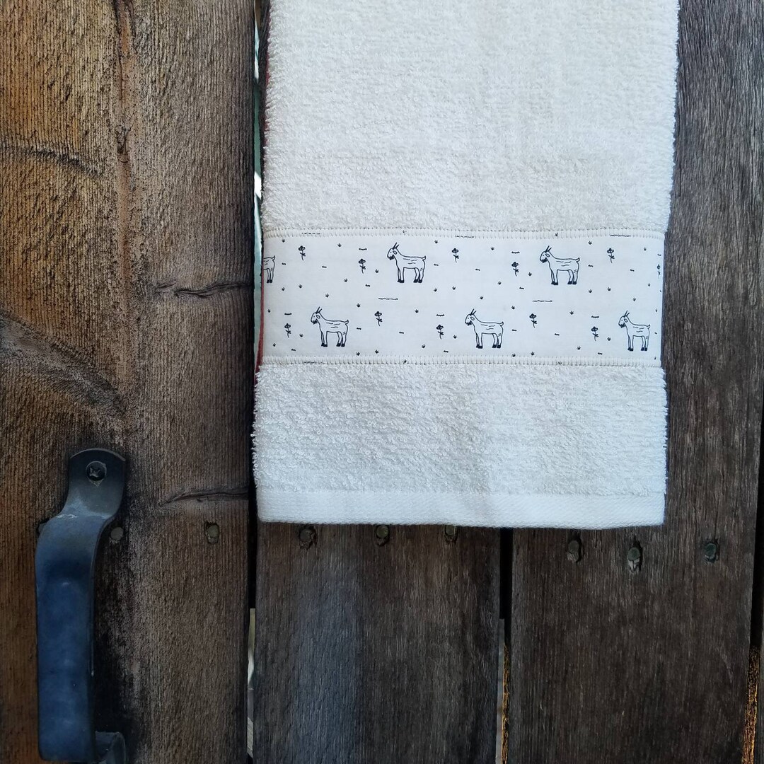 Goat Towel, Farm Animals, Goats, Kitchen Towel, Hand Towel, Tea Towel ...