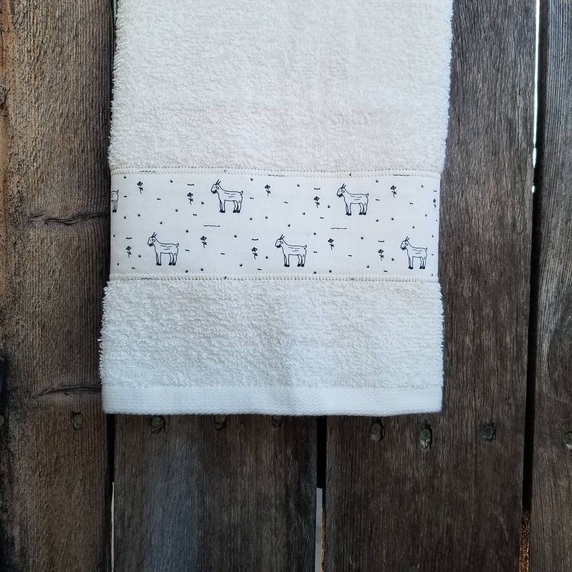 Goat Towel, Farm Animals, Goats, Kitchen Towel, Hand Towel, Tea Towel ...