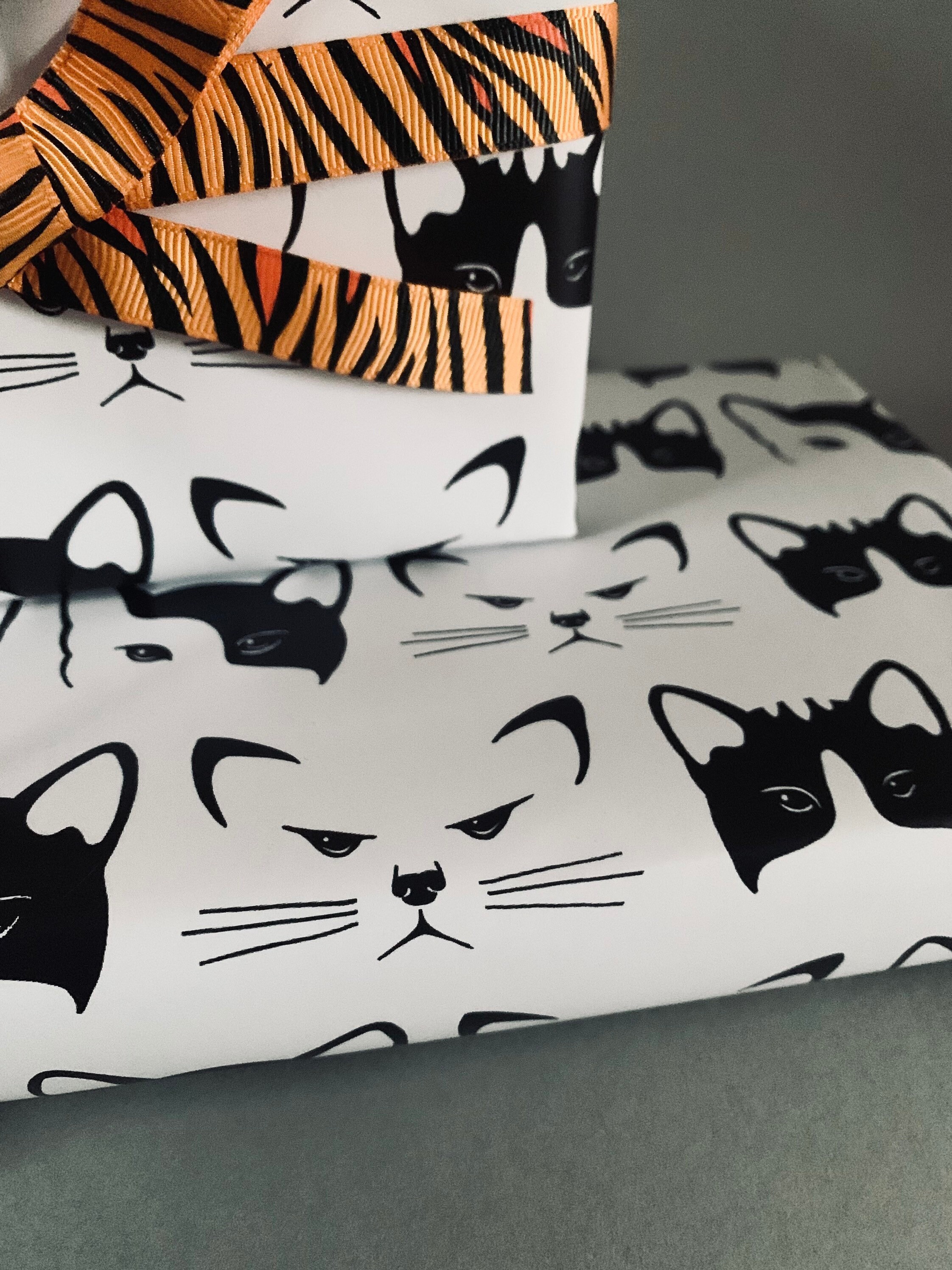 Cat Wrapping Paper, Cat Gift, Cat Theme, Cat Gift Wrap, Crazy Cat ...