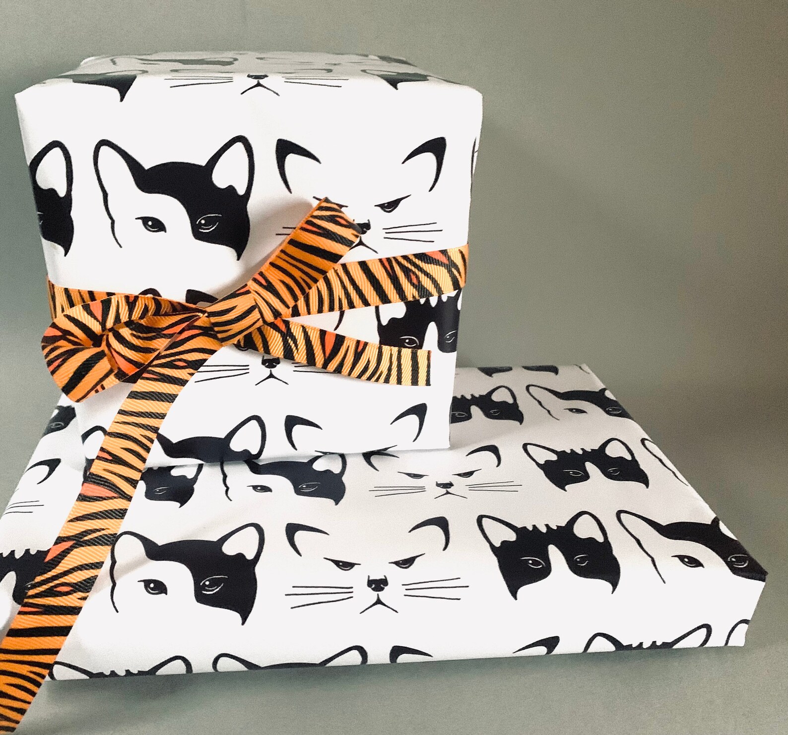 Cat Wrapping Paper Cat Gift Cat Theme Cat Gift Wrap Crazy - Etsy