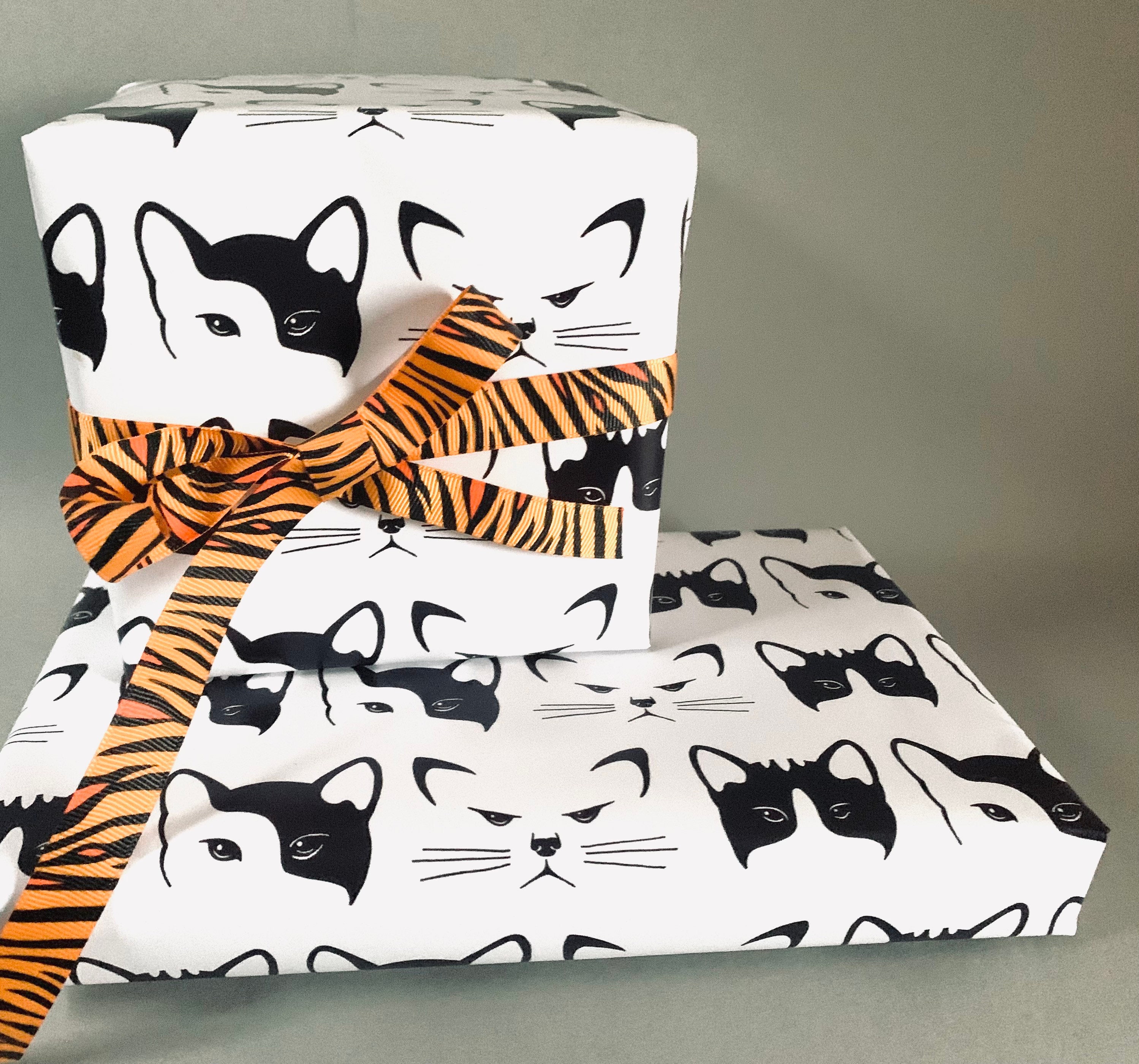 Cat Wrapping Paper Cat Gift Cat Theme Cat Gift Wrap Crazy - Etsy
