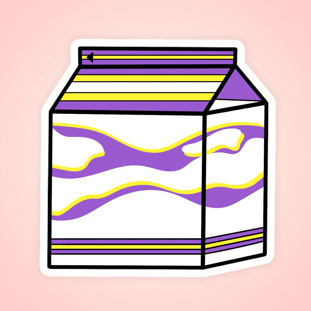 Subtle Non-binary Pride Milk Sticker - Etsy