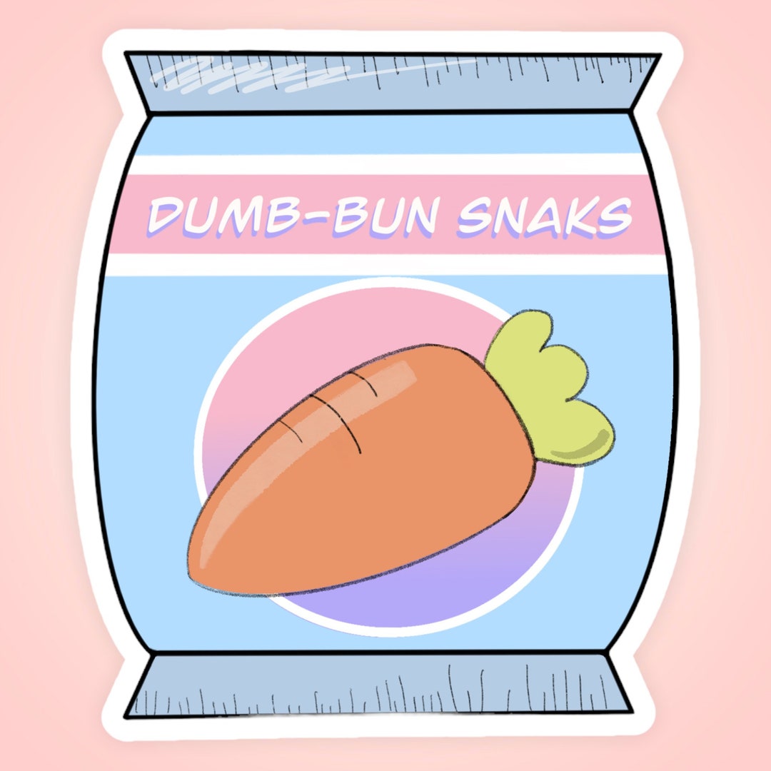 Dumb-bun Snacks Sticker - Etsy