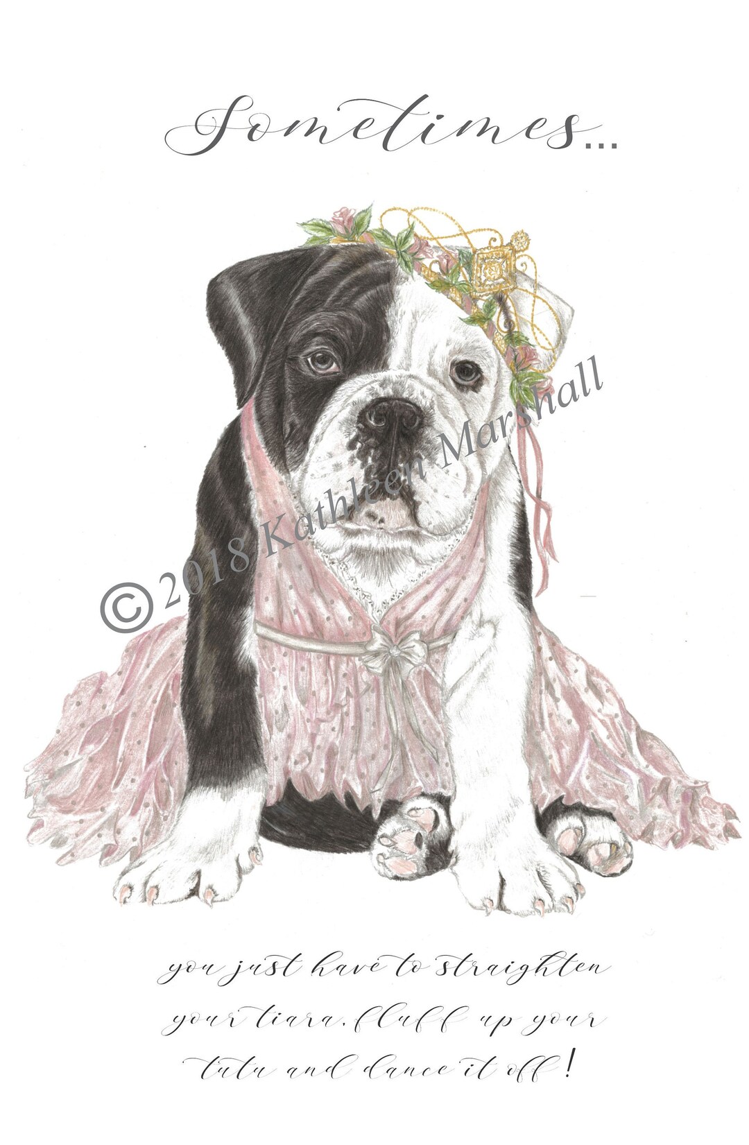 1 Princess Bulldog Dance - Etsy