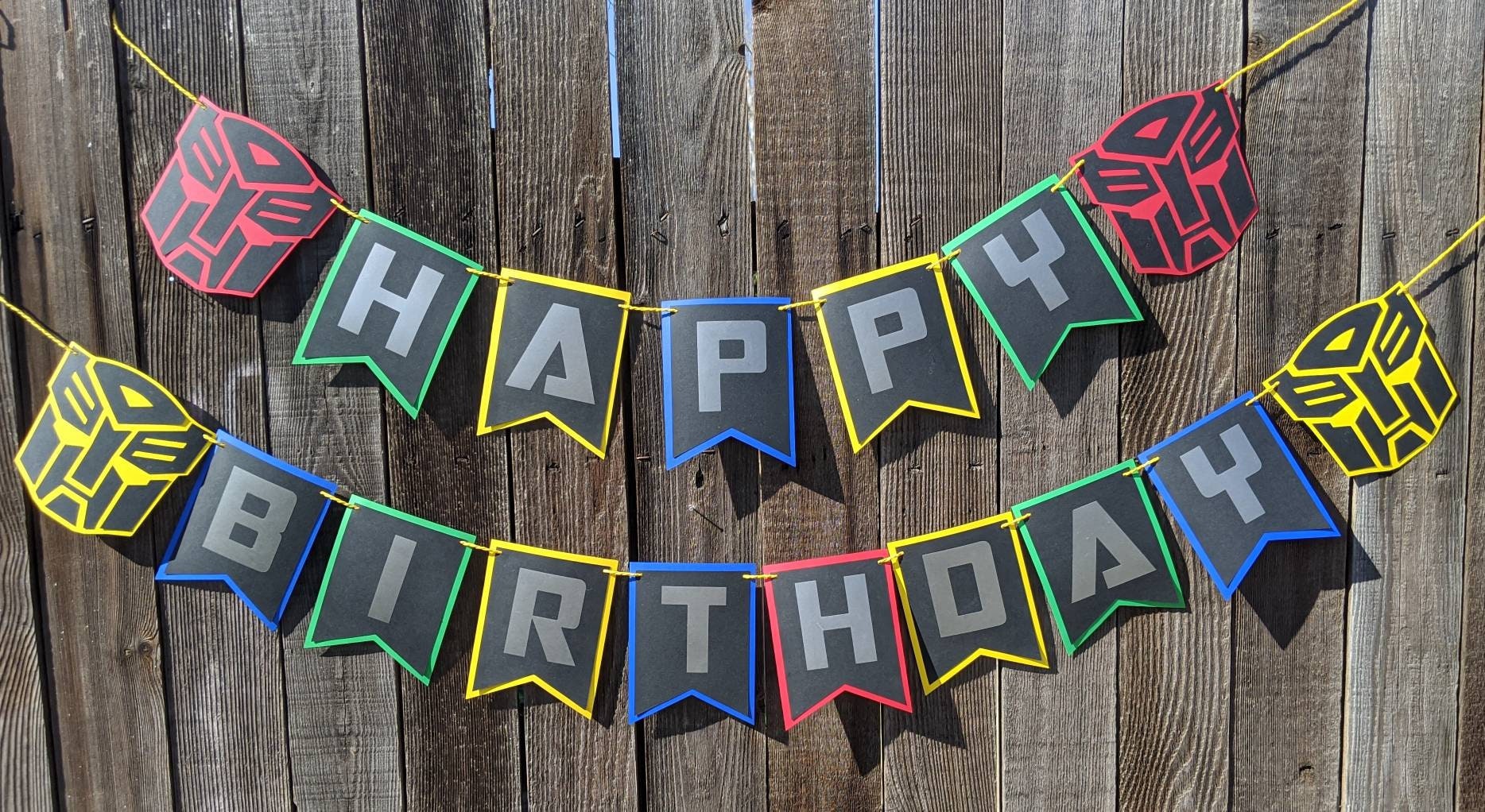 Transformer inspired birthday banner | Etsy