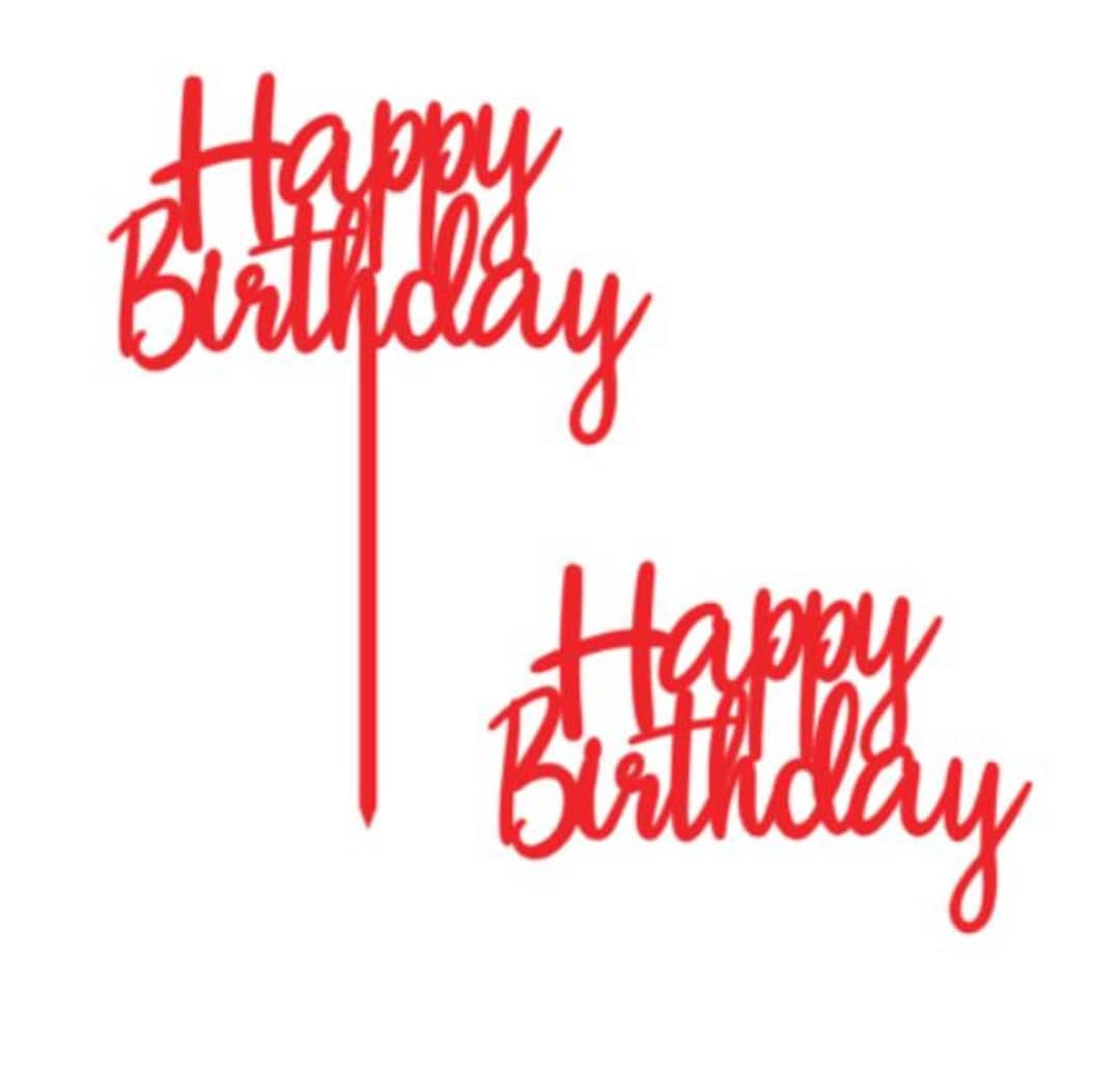Happy Birthday Topper - Etsy