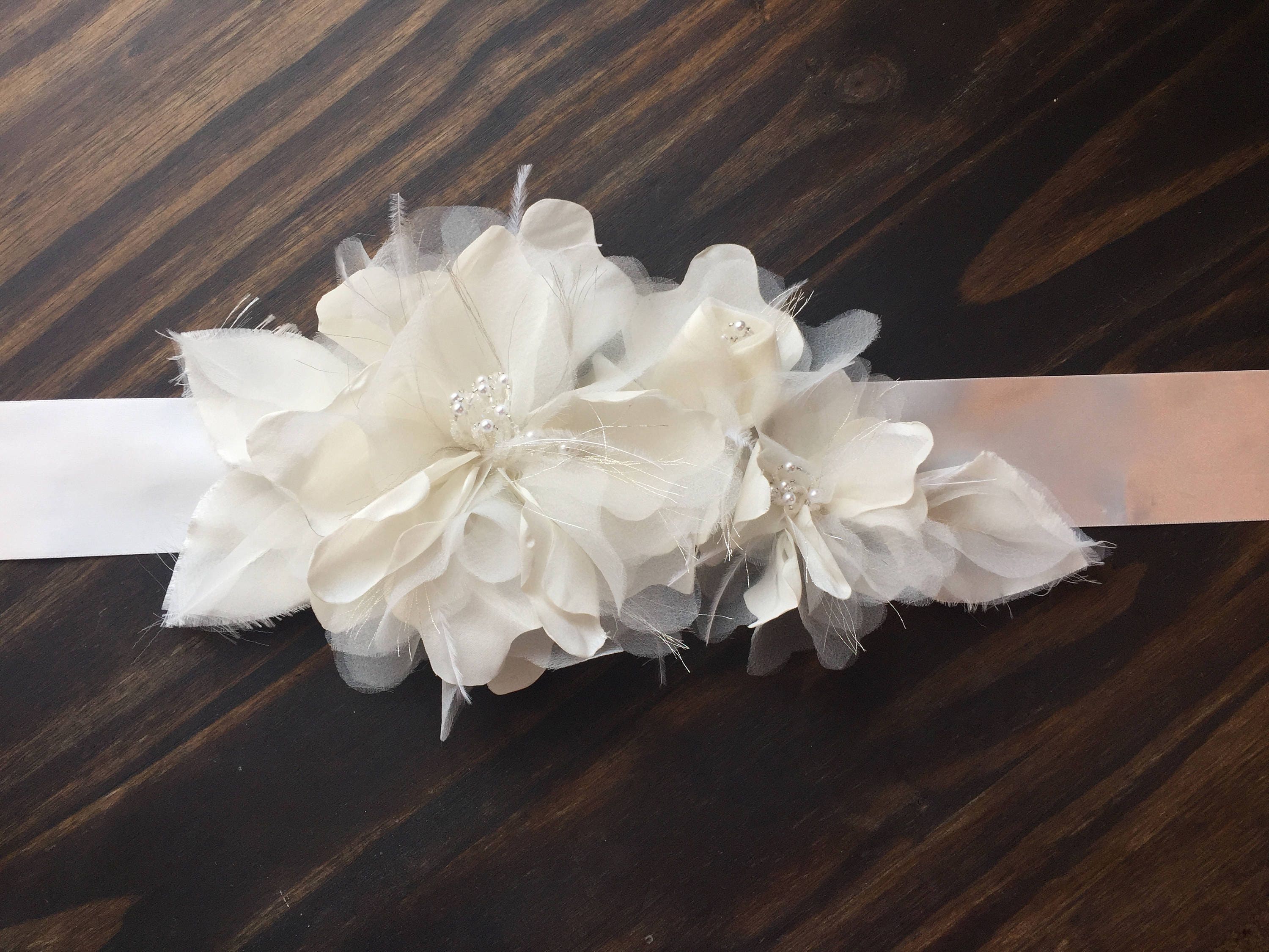 Floral Bridal Belt - Etsy