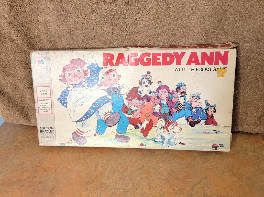 Raggedy Ann A Little Folks Board Game 4422 USA Complete VTG 1974 Milton ...