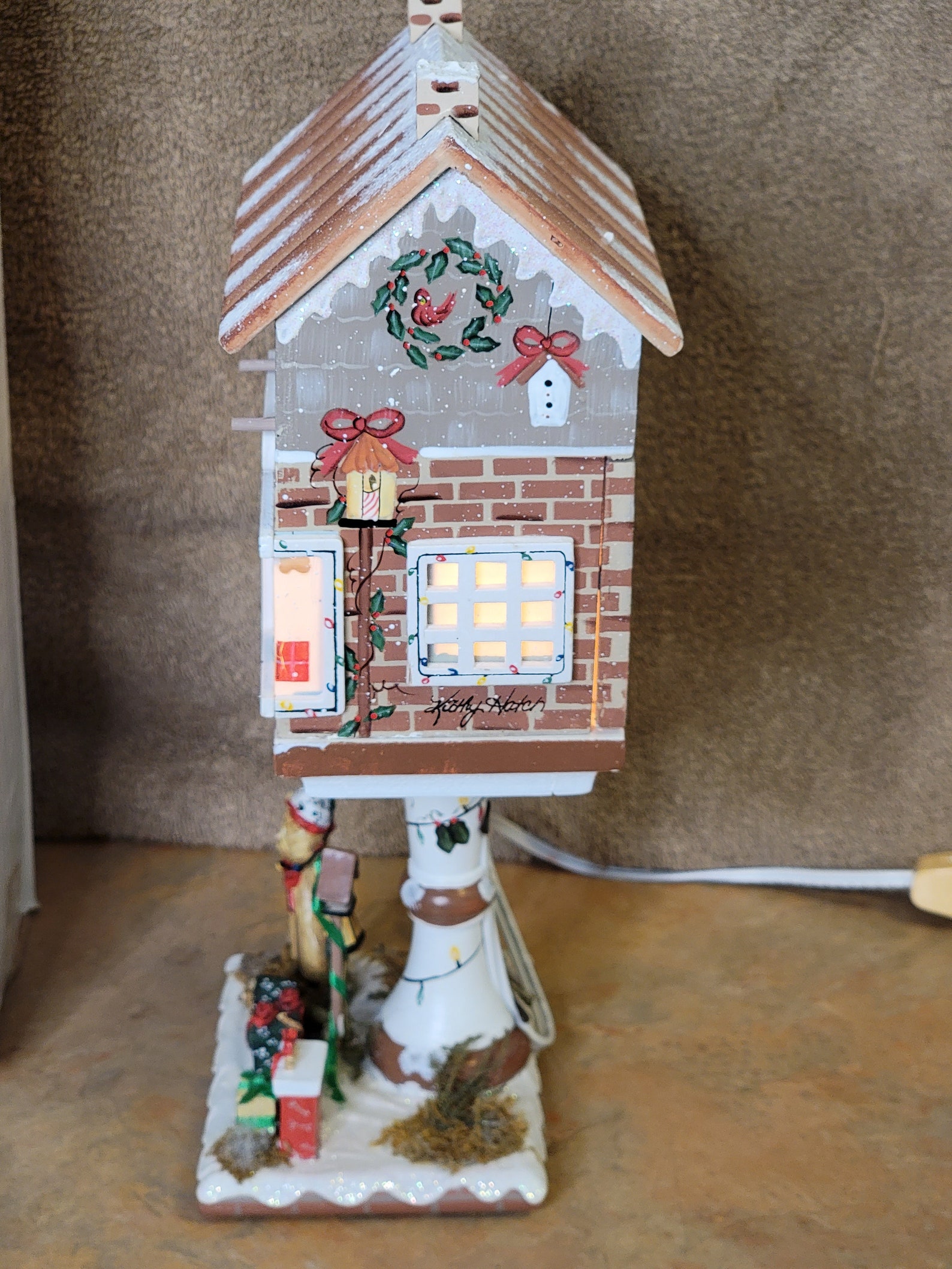 Kathy Hatch Pet Shop Lighted Birdhouse Christmas Decoration VINTAGE - Etsy