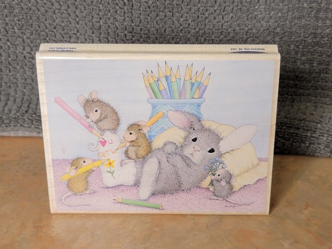 Stampabilities House Mouse Cast of Characters Rabbit Mice Rubber Stamp ...