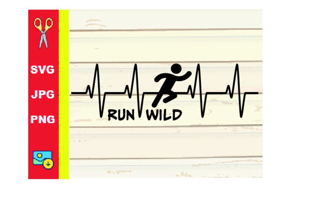 Heartbeat Runner Run Wild SVG | Heartbeat Run Run Wild SVG | Sports SVG ...