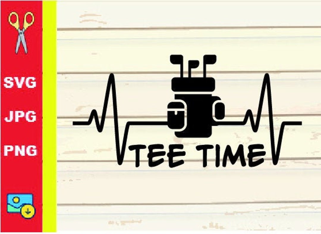 Heartbeat Golf Tee Time SVG Heartbeat Golf Bag Tee Time SVG Sports SVG ...