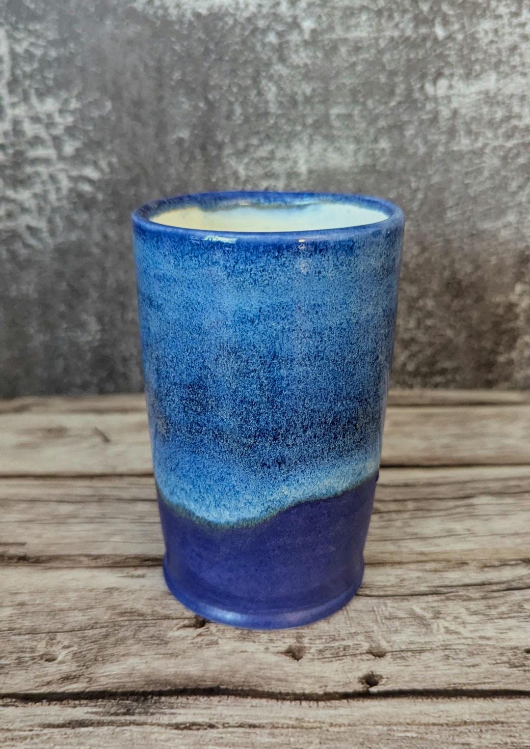 Blue and Purple Ceramic Cup 12 Oz - Etsy