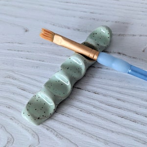Handmade Ceramic Paint Brush Rest: Colorful Artist Studio Supply - Etsy