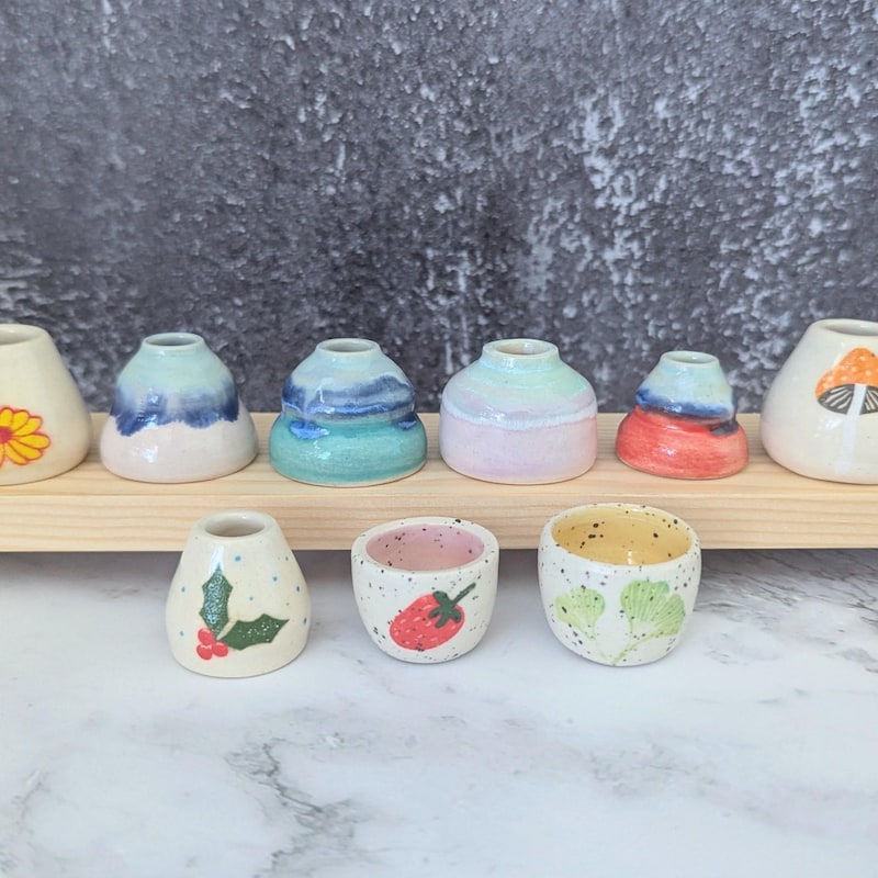 Miniature Pottery Vases - Etsy
