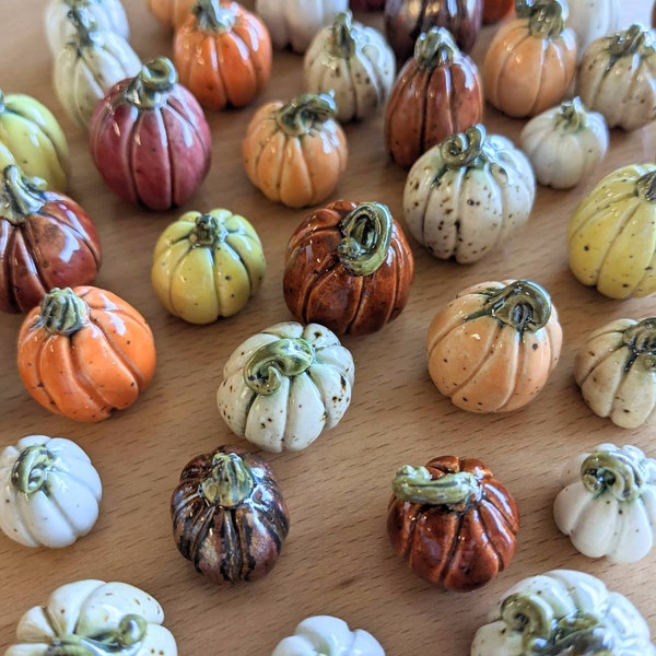 Mini Ceramic Pumpkins - Etsy