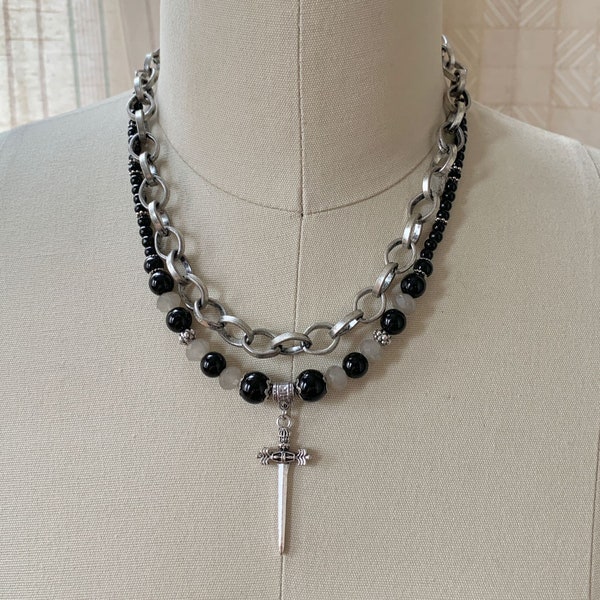 Sword Necklace - Etsy